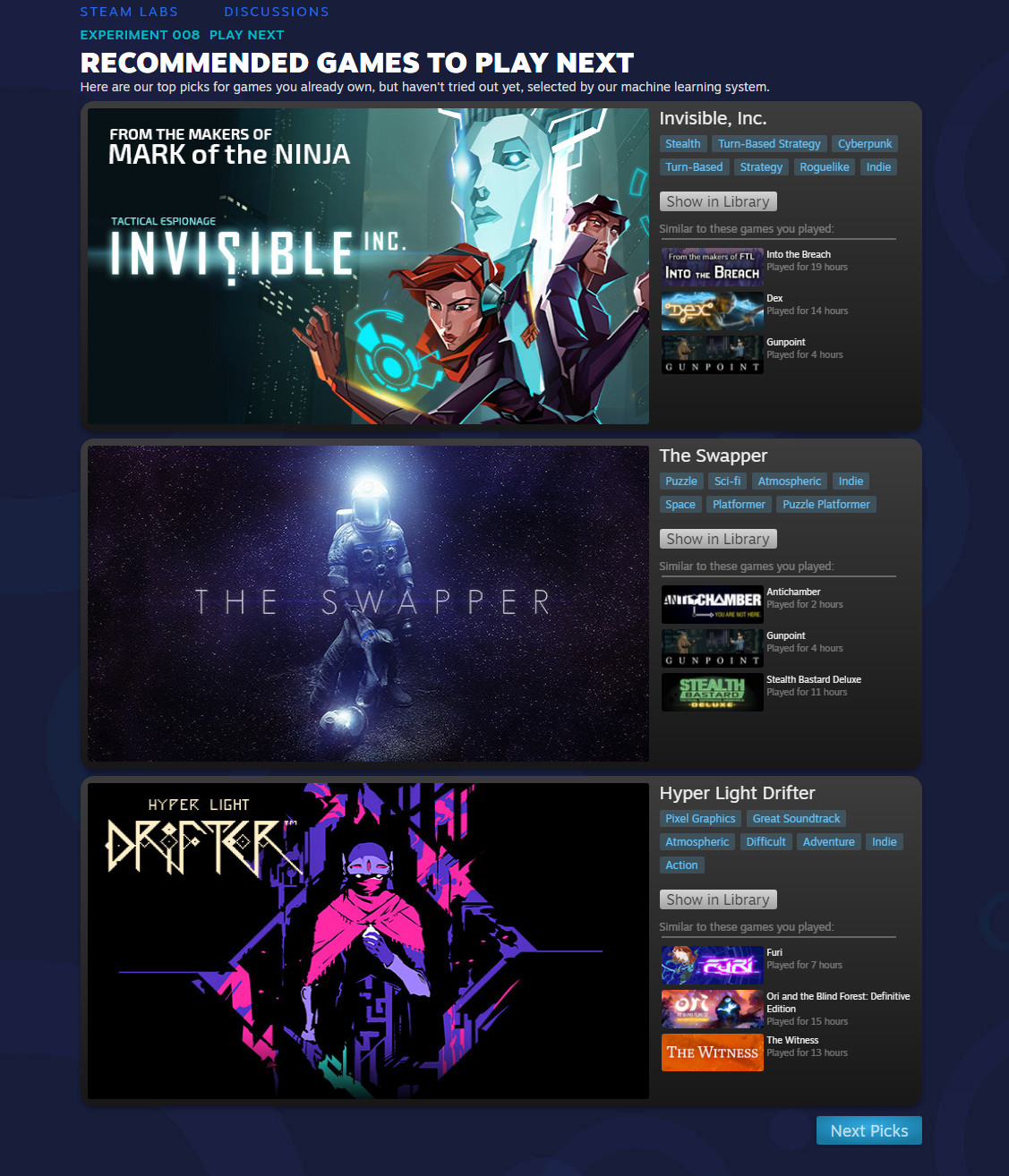 Play Next : remède à choisir - VALVe, Steam - News - Factornews