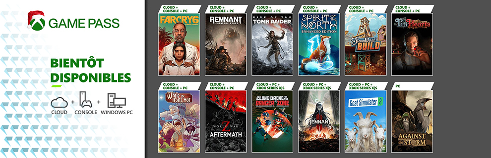Vos Game Pass temps de décembre 2023 - Xbox, Xbox Game Pass, Vos Game ...